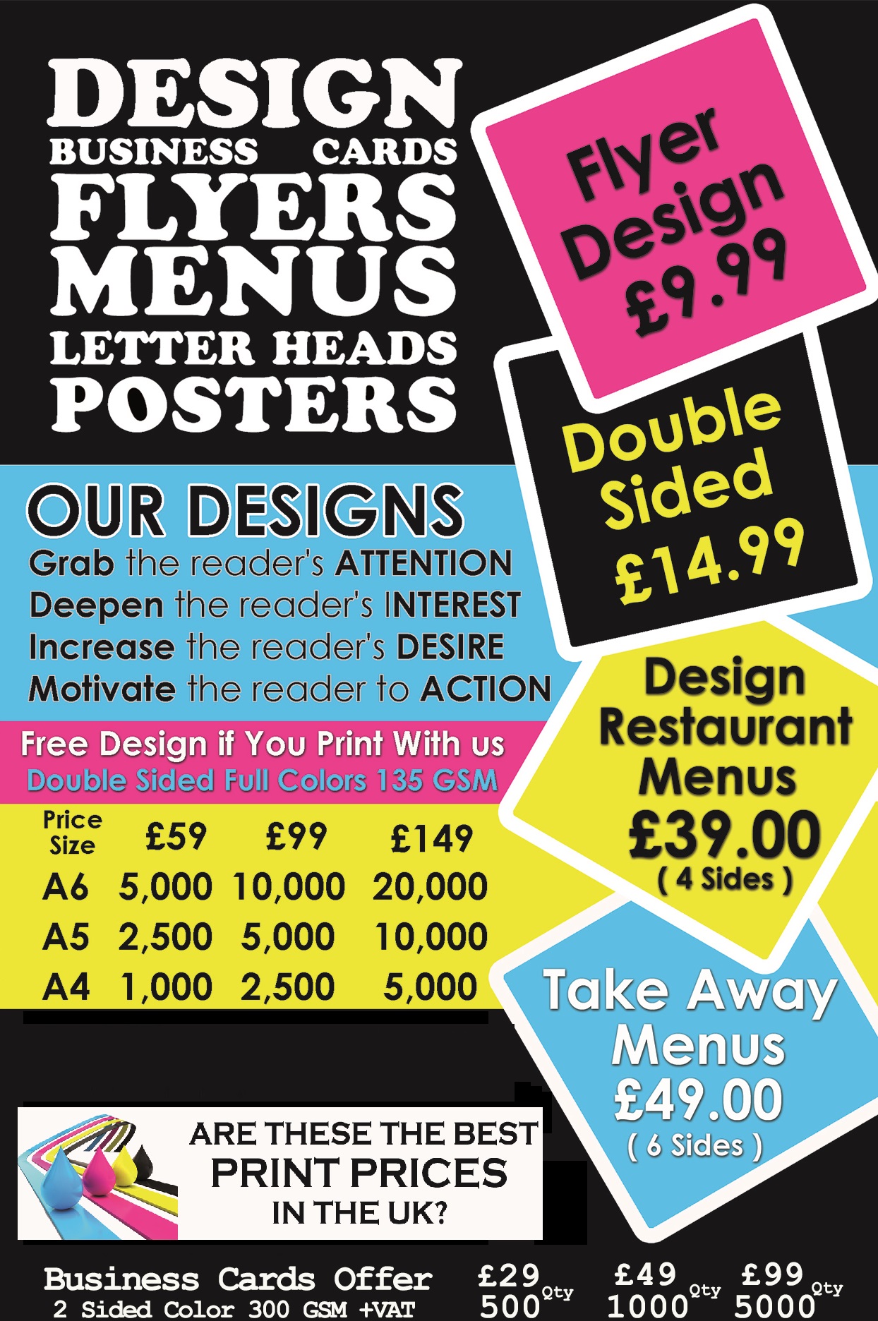 Leaflet Design Menu Design and Flyer Design – Local Leaflet Promotion ...